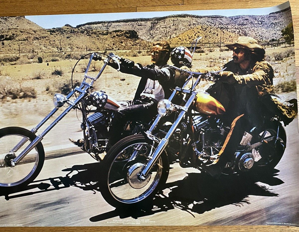 1985 Minerva Easy Rider Poster Peter Fonda/Dennis Hopper Motorcycles 37 ...
