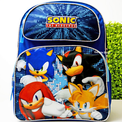 Sonic the Hedgehog Boys School Backpack Large 16" Bag Tails Shadow ...