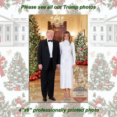10) DONALD TRUMP CHRISTMAS CARD PHOTO 4"X6" PHOTO FUNNY FOR CARD OR ...