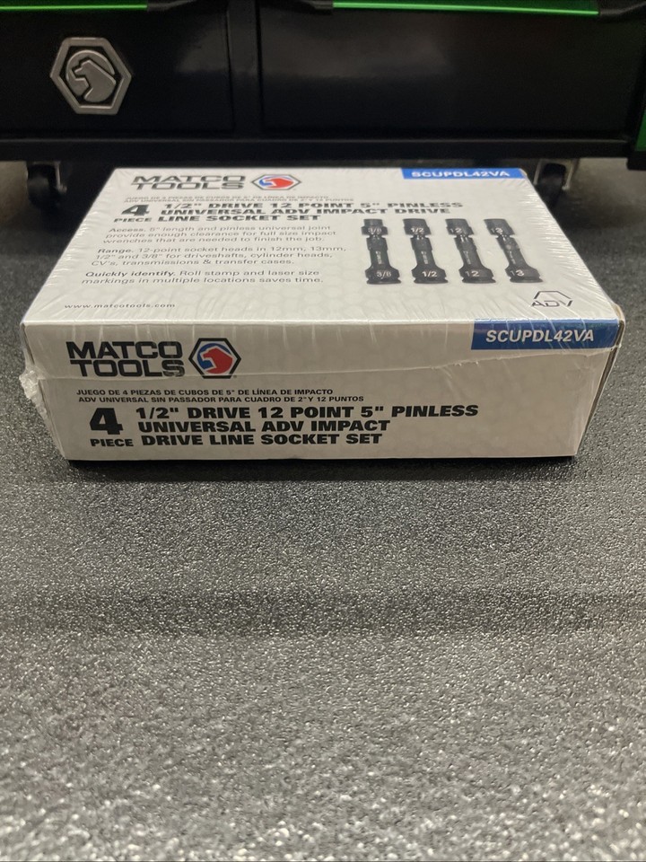 NEW! Matco Swivel Driveline Socket Set 1/2” Drive 12mm 13mm 3/8, 1/2 ...