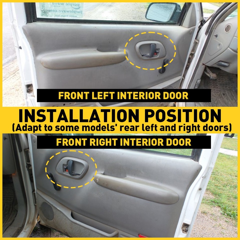 Gray Interior Door Handle For 95-98 Chevrolet K1500 Set of 2 Front or ...