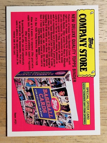 1990 Topps Company Store #NNO Baseball Card Offer/White Back | eBay