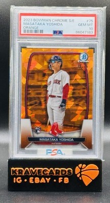 Masataka Yoshida 2023 Bowman Chrome Orange Sapphire Boston Red Sox /75 ...