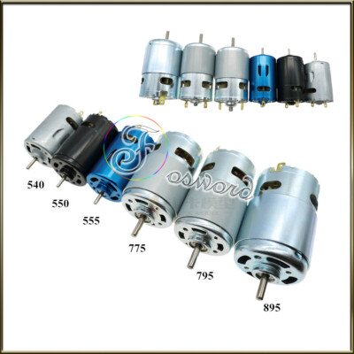 Large Torque High Speed Power Motor 775 12V-24V DC 3000-12000RPM RC ...