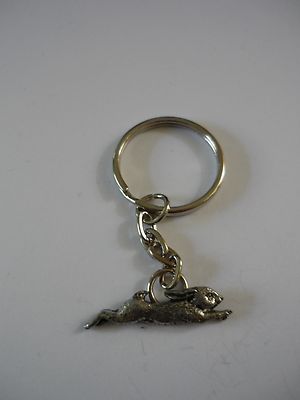 Rabbit codea16 Made From Fine English Pewter on a Split Ring Keyring ...