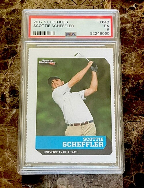PSA 5 EX Scottie Scheffler 2017 SI For Kids Rookie Card RC #640 Low ...