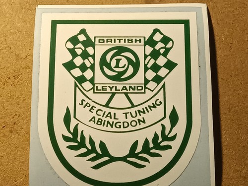 BRITISH LEYLAND SPECIAL TUNING ABINGDON Stickers. Good Reproduction and ...