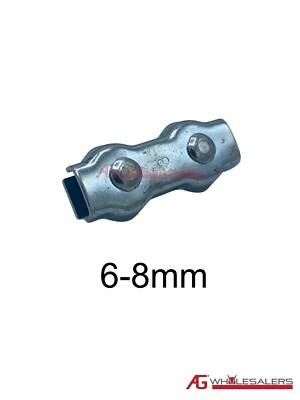 25 Poly Rope Braid Joiner 6-8mm . Connector Fence Electric Wire Braided ...