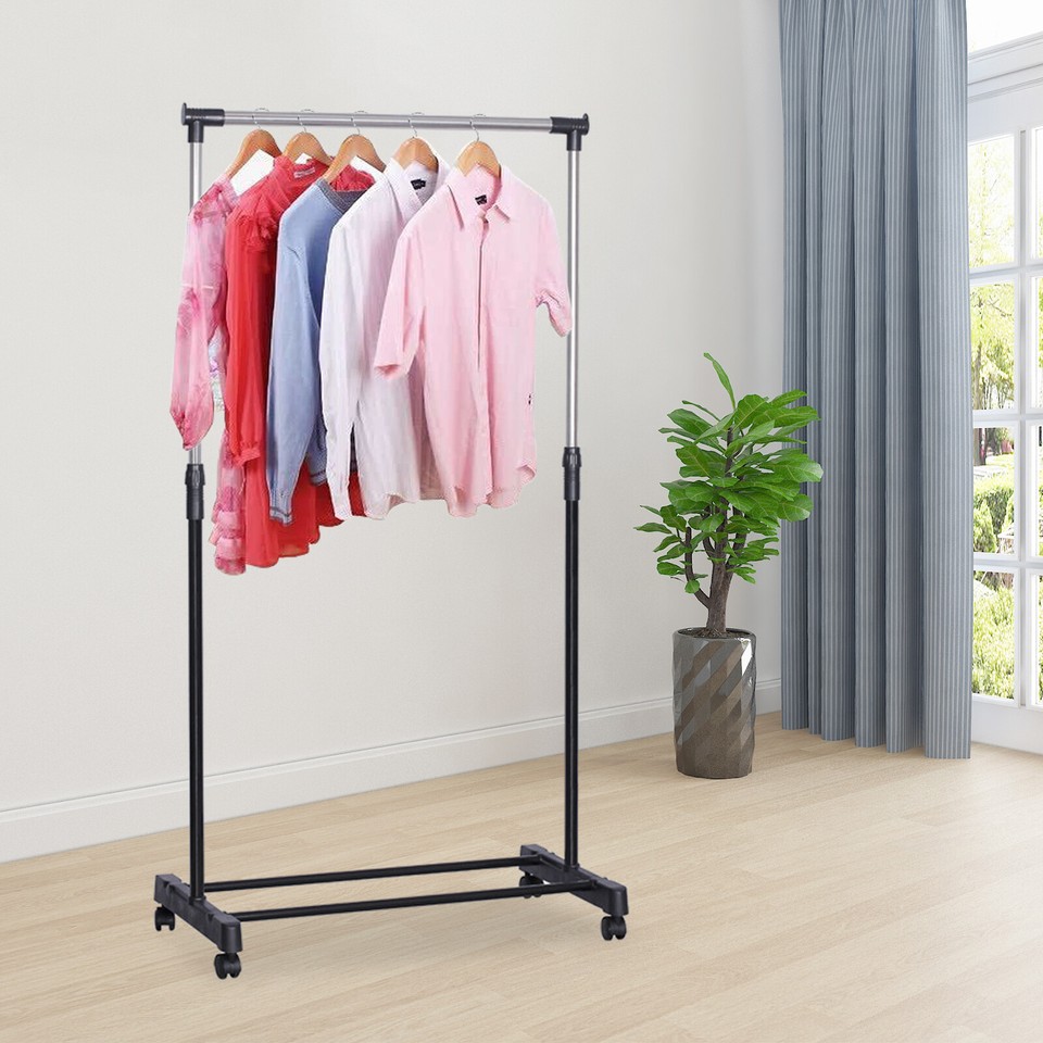 Clothes Drying Rack Hanger Coat Display Rack Height Adjustable ...