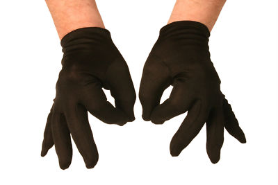 MENS / WOMENS BLACK SHORT GLOVES CLOWN-MAGICIAN-SANTA-MIME FANCY DRESS ...