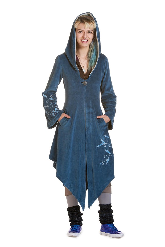 Velvet Faery Goddess Jacket, Boho Goa Psy Trance Coat Plus Size Pagan ...
