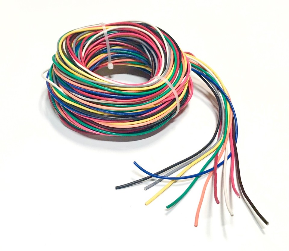 16 GAUGE WIRE 10 COLORS 5 FT EA PRIMARY AWG STRANDED COPPER POWER ...