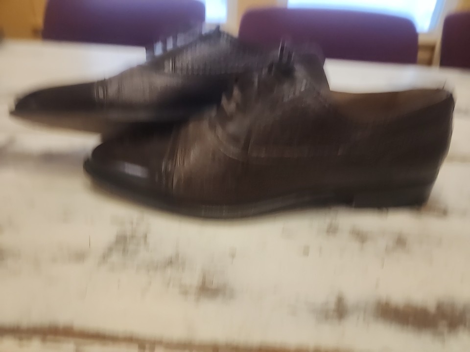 Moreschi Italy Brown Calf Skin Crocidile Leather Dress Shoe W/Bag Size ...