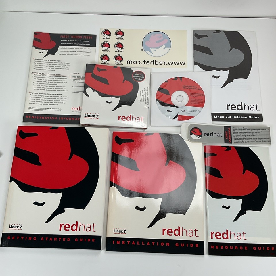 Red Hat Linux 7 Operating System Deluxe Workstation CD ROM - Open Box NOS | eBay