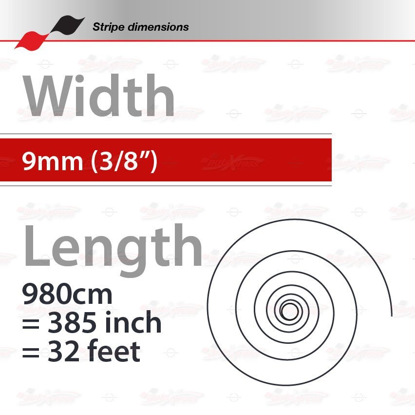 RED 9mm 3/8" Roll PIN STRIPE PinStriping Trim Body Line TAPE Decal ...