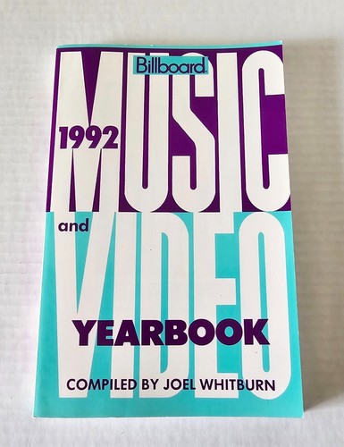 1992 BILLBOARD Charts YEARBOOK Music & Video Joel Whitburn 256pgs VG+ ...