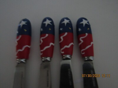 Red, White, & Blue decorative cheese dip spreaders | eBay
