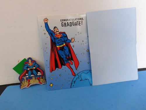 CONGRATULATIONS GRADUATE! SUPERMAN GREETING CARD, PLUS SUPERMAN GIFT ...