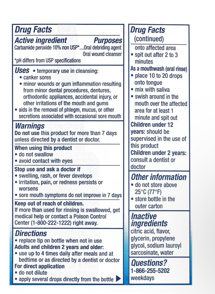 Gly-Oxide Alcohol-Free Antiseptic Mouth Sore Rinse, 0.5 oz Exp 11/24 | eBay