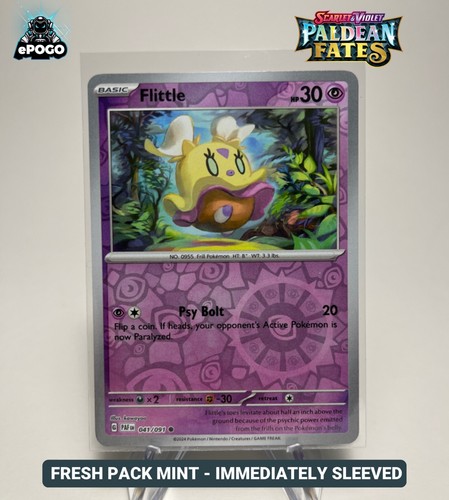 Flittle 041/091 Reverse Holo Pokémon TCG: Paldean Fates Card SHIPPED ...