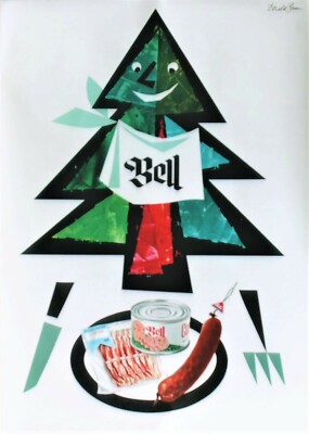 Original vintage poster BELL FINE SWISS MEAT CHRISTMAS-TREE 1959 | eBay