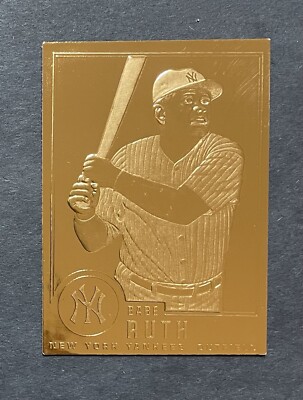 NEW YANKEES BASEBALL 1996 BABE RUTH CMG #30 22k GOLD FOIL CARD | eBay