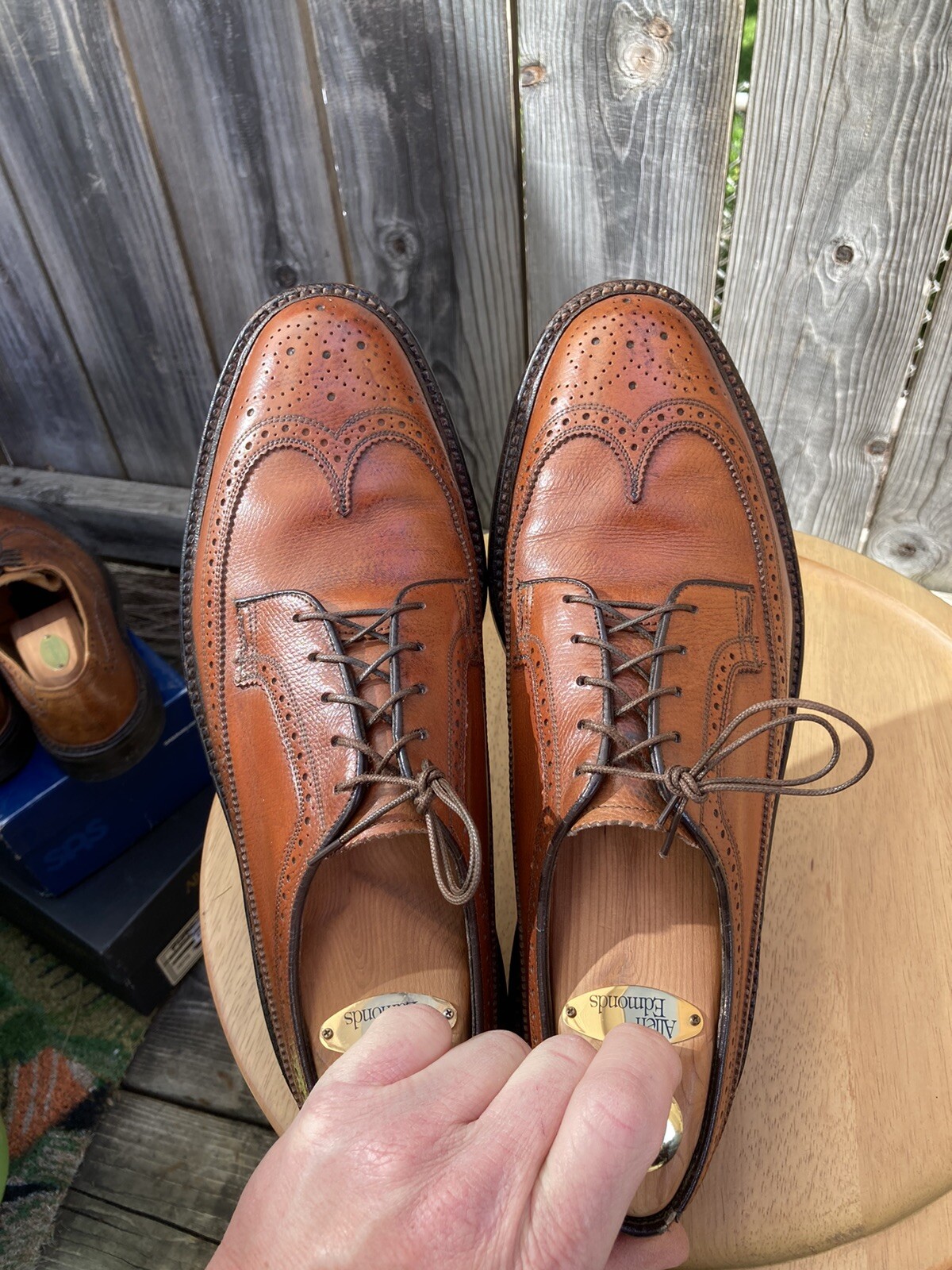 Vintage Florsheim Imperial Kenmoor Wingtip Shoes 10C - Gem