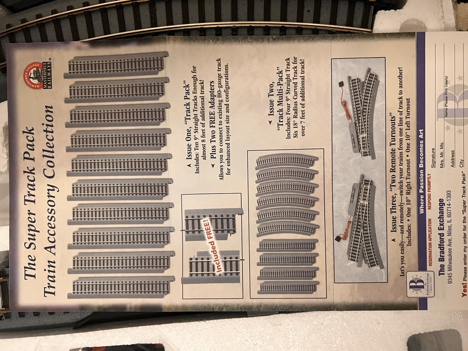 TRUMP EXPRESS HAWTHORNE VILLAGE BRADFORD EXCHANGE TRAIN SUPER TRACK ...