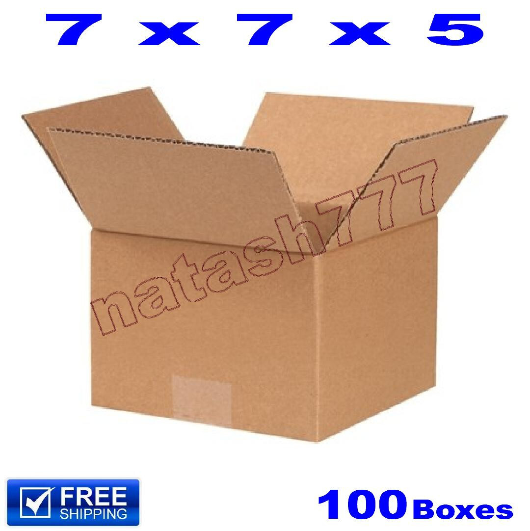 100 - 7x7x5 Cardboard Boxes 32ECT Mailing Packing Shipping Corrugated ...