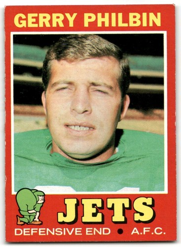1971 Topps Gerry Philbin #98 New York Jets | eBay