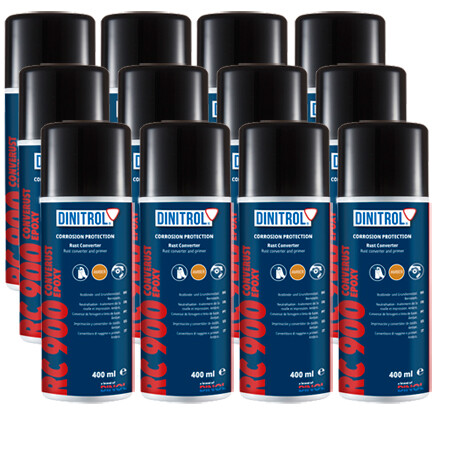 12 x DINITROL RC900 RUST CONVERTER PRIMER ALL-IN-1 400ml AEROSOL ...
