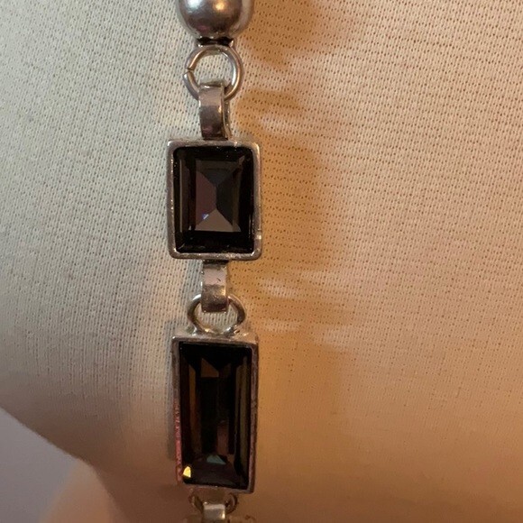 Alex Carol Long Silver Gems Necklace New | eBay