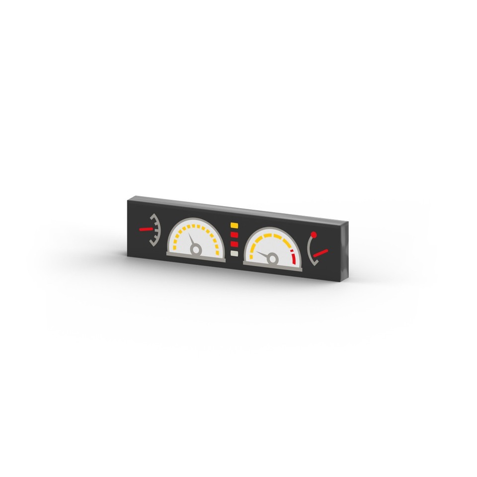 Gauges with Fuel, Temperature, Speed and RPM ️ Custom printed original ...