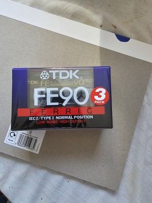TDK FE90 X 3 Blank Audio Cassette Tapes Brand New and Sealed 3 Pack ...