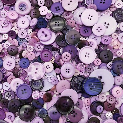 Alfykym 600-700Pcs Purple Buttons for Crafts Bulk Purple Craft Buttons ...
