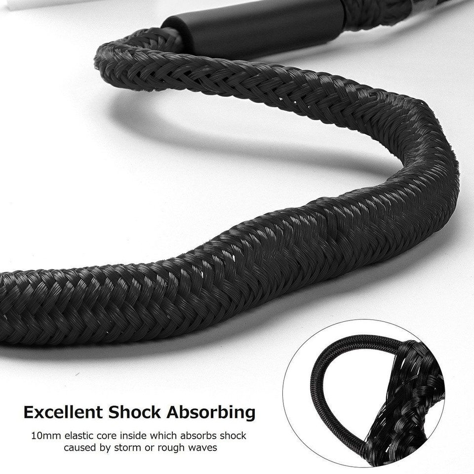 2 Pack Marine Bungee Dock Line Boat Mooring Rope Anchor Cord Stretch ...