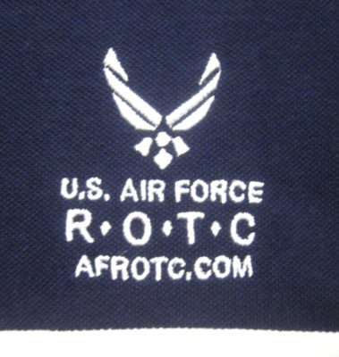 ROTC lrg polo shirt college United States Air Force embroidery USAF ...