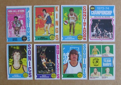 1974-75 TOPPS BASKETBALL CARD SINGLES COMPLETE YOUR SET U-PICK UPDATED ...