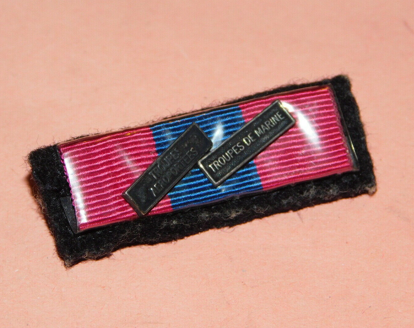 LOT RUBAN MILITAIRE GALON de medaille TROUPE aéroportée MARINE armee ...