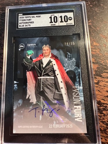 2020 Topps Now Tyson Fury Signature Performance Autograph Blue Auto /75 ...