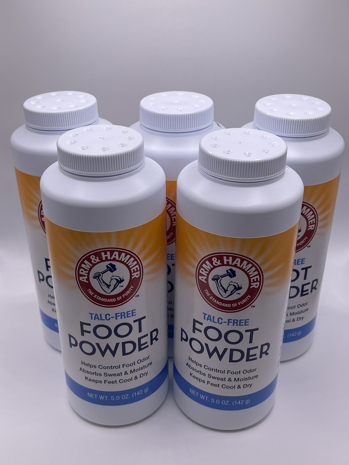 5 Arm & Hammer Talc Free Foot Powder Odor Control Corn Starch 5.0 oz ...