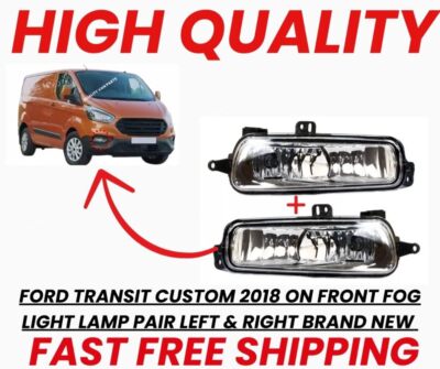 FORD TRANSIT CUSTOM 2018 ON FRONT FOG LIGHT LAMP PAIR LEFT & RIGHT ...
