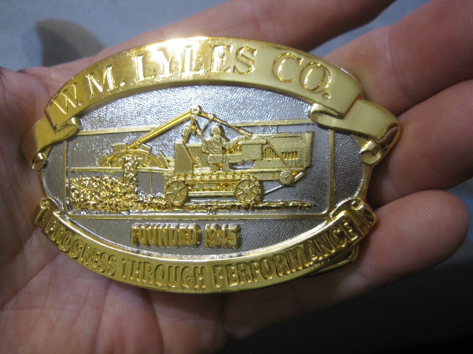 W. M. Lyles Construction Co Belt Buckle Fresno Ca. Pa… - Gem