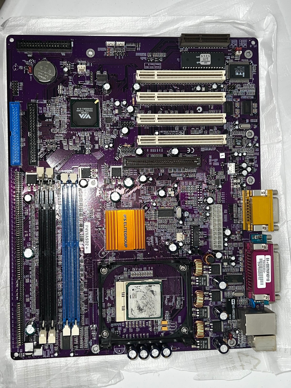 ECS P4VXASD2+(V5.0) Motherboard with 478 socket & INTEL Pentium 4 CPU ...