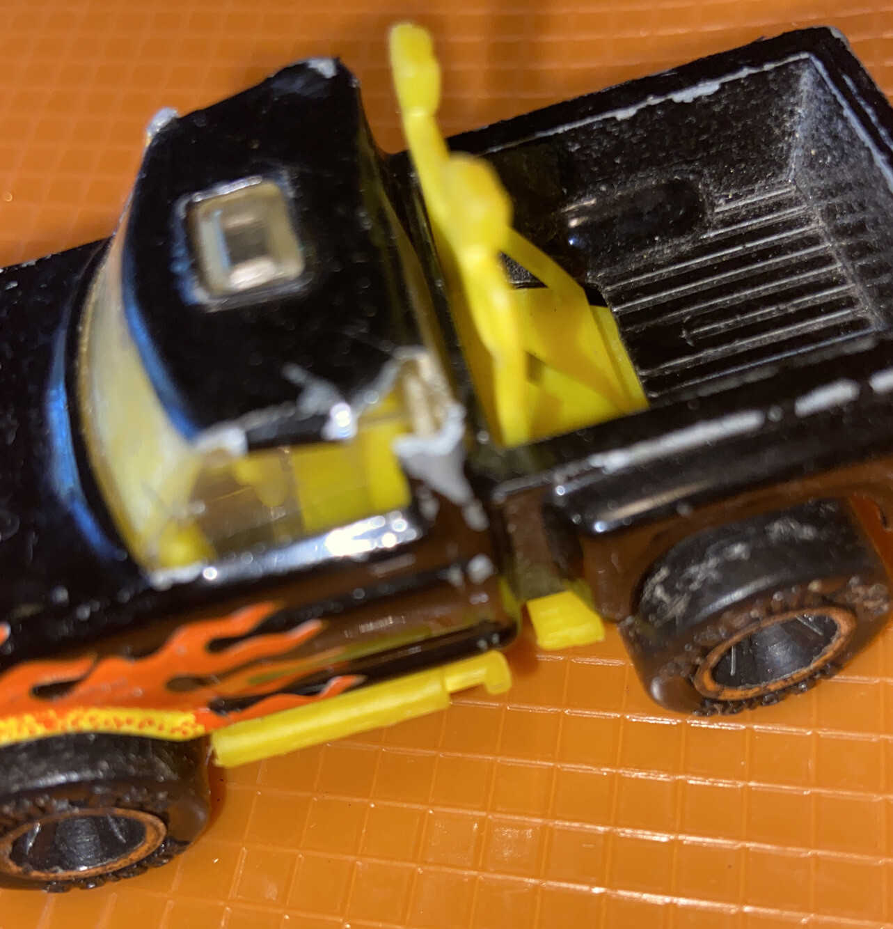 Vintage 1982 Matchbox Flareside Pickup 4X4 Black w/Red Flame Rare ...