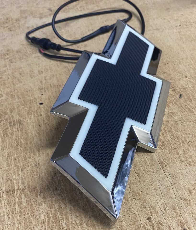 White LED Front Grille Black Bowtie Emblem Fits Chevy Express Van 1500 ...