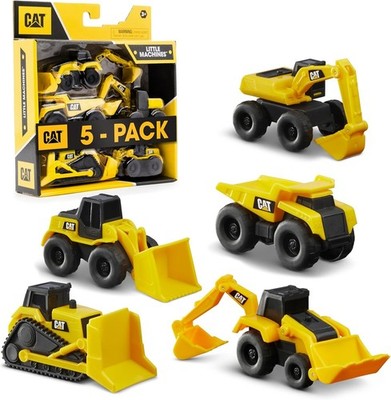 CAT Construction Toys, Little Machines 5pk Truck Toy Set, 5 Piece set ...