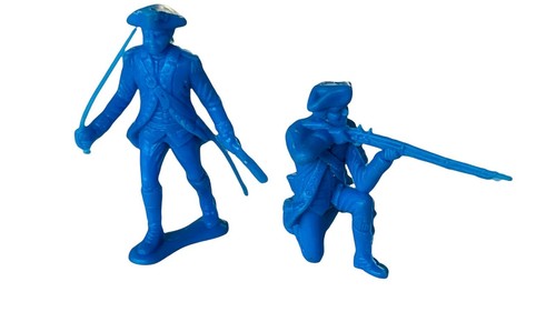 MPC Blue Revolutionary Civil War soldiers army lot vtg western toys ...
