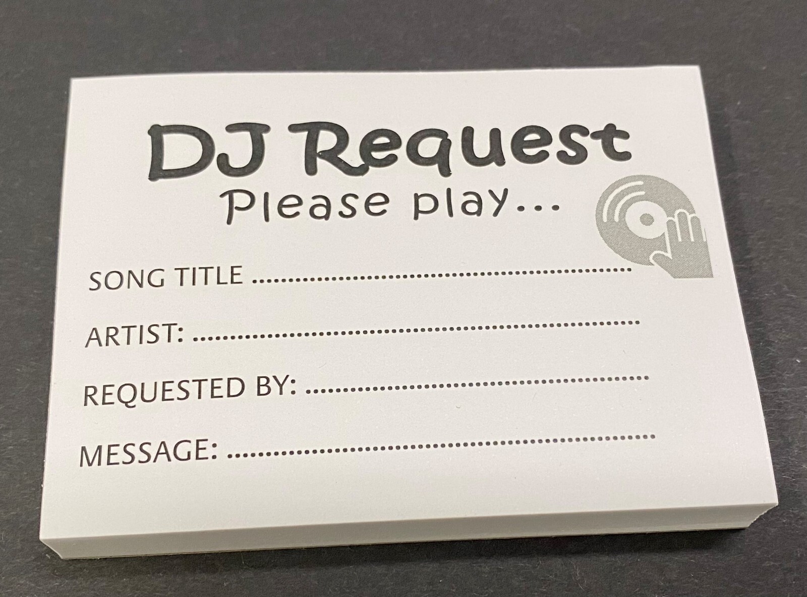 DJ Request Slips - Disco / DJ / Club / Bar / Pub - 1200 Sheets (12 Pads ...