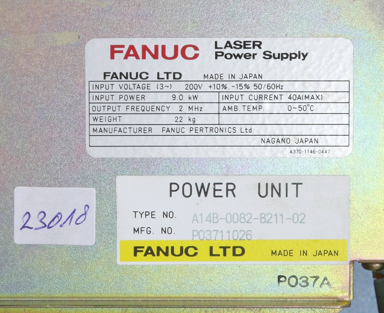 Fanuc Laser Power Supply A14B-0082-B211-02 for sale online | eBay